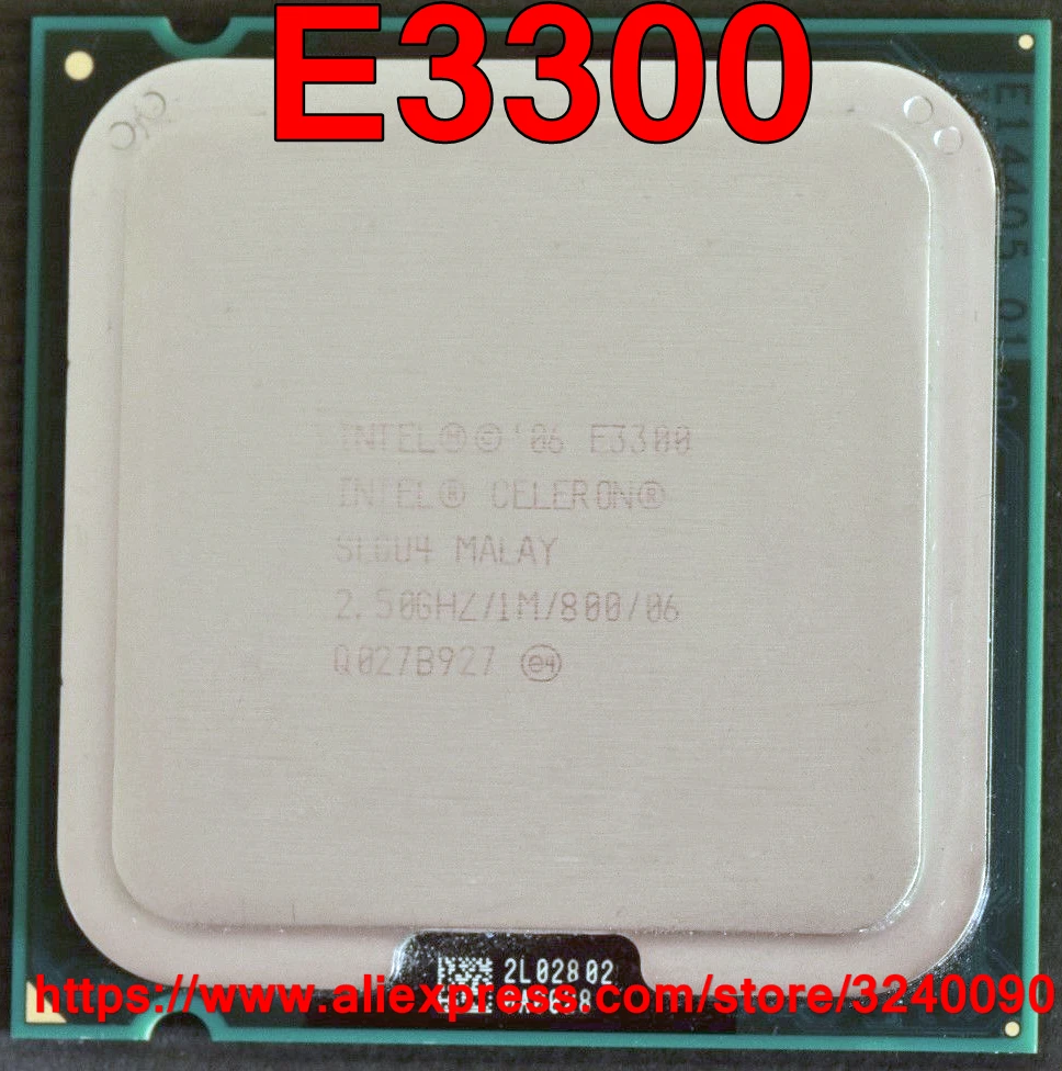 오리지널 인텔 CPU 셀러론 E3300 프로세서, 2.50GHz/1M/800MHz 듀얼 코어 소켓 775, 무료 배송, 빠른 배송|intel cpu|socket 775cpu ...