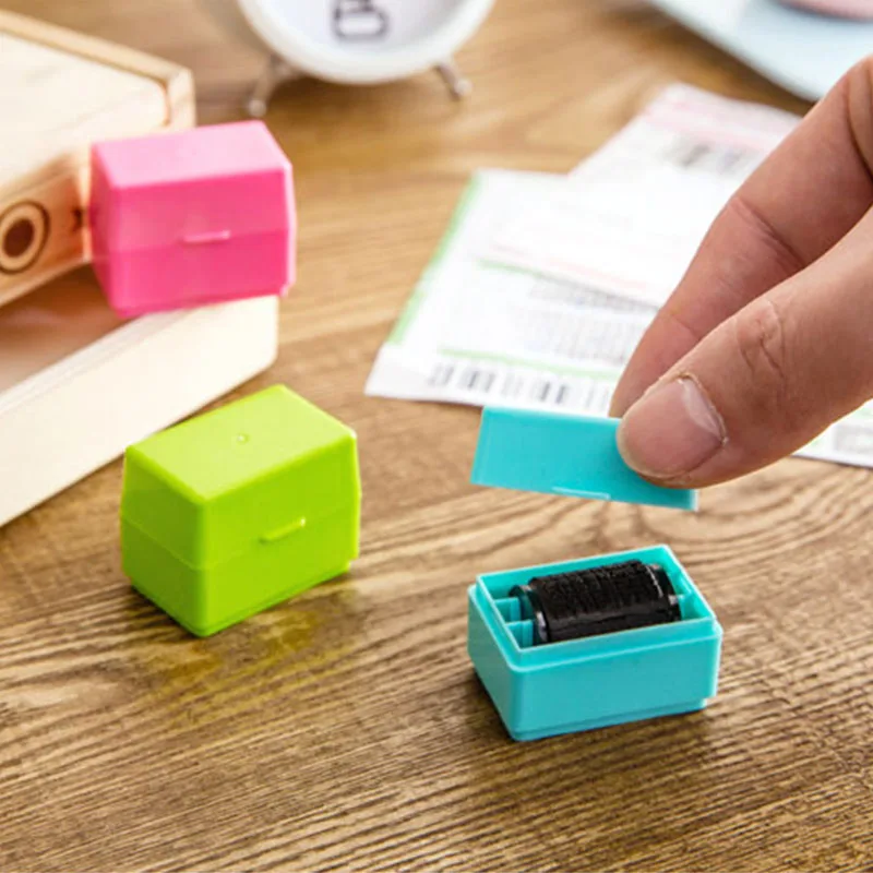 Security Hide ID Code Roller Garbled Self Inking Rubber Stamps Identity ...