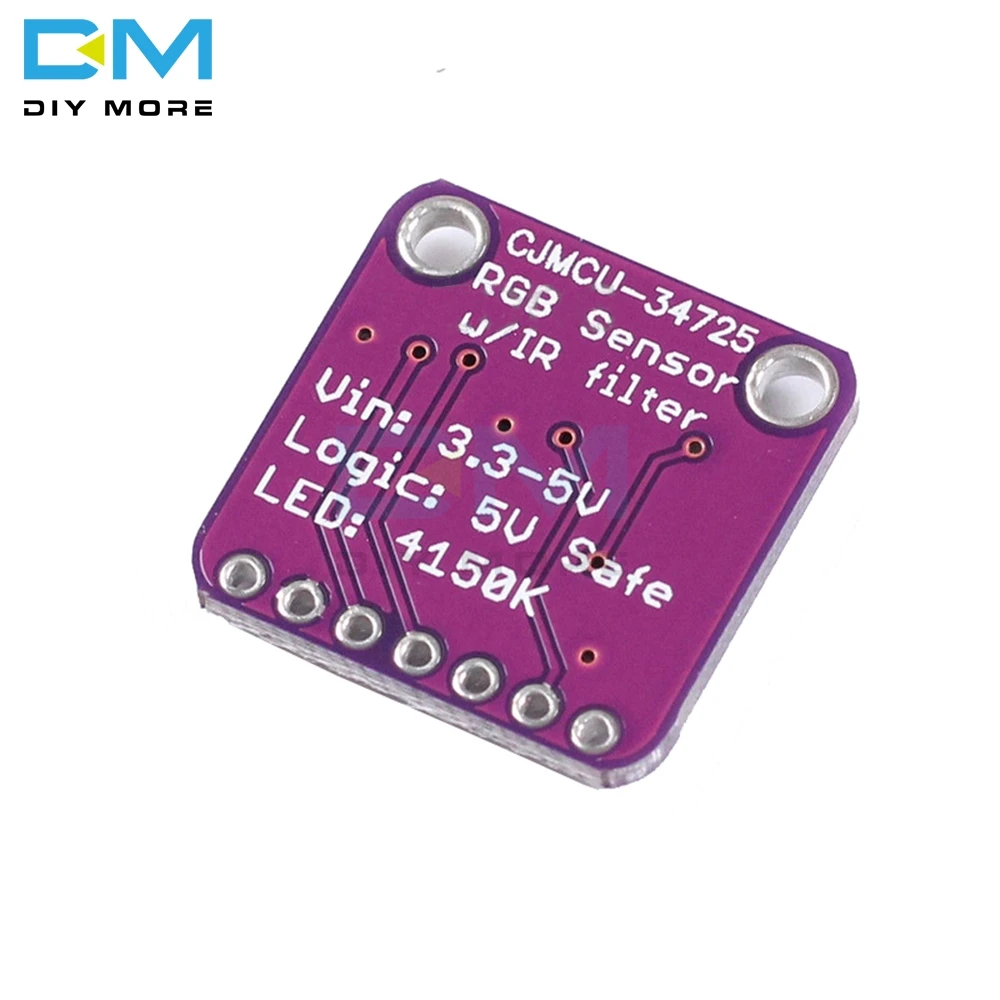 【KAMDSS015】Digital RGB Color Sensor IR Filter White LED TCS34725 Module ...