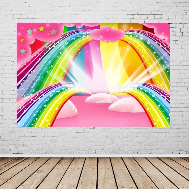 7x5F Sparkle Spotlight Rainbow Stage Custom Photo Studio Backdrop ...