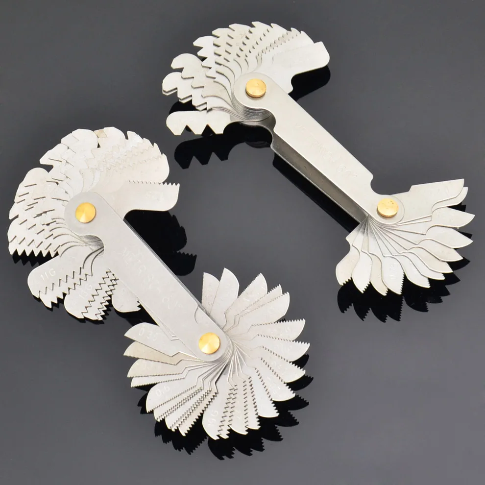 24/52pcs Metric/imperial Thread gauge 55 degree inch / 60 degree metric ...