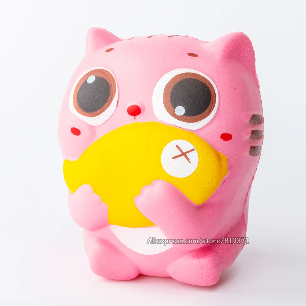 Kawaii Cat Rare Squishy Squeeze Slow Rising Large Cute Cartoon Animal ...