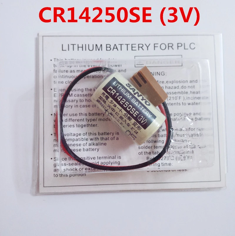 Sanyo リチウム電池,5個,CR14250se (3v) cr14250se cr14250 3v,プラグ付き,コネクタ付き,送料無料 ...