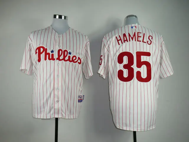 Cheap Men's Philadelphia Phillies Jersey #35 Cole Hamels White Cool ...