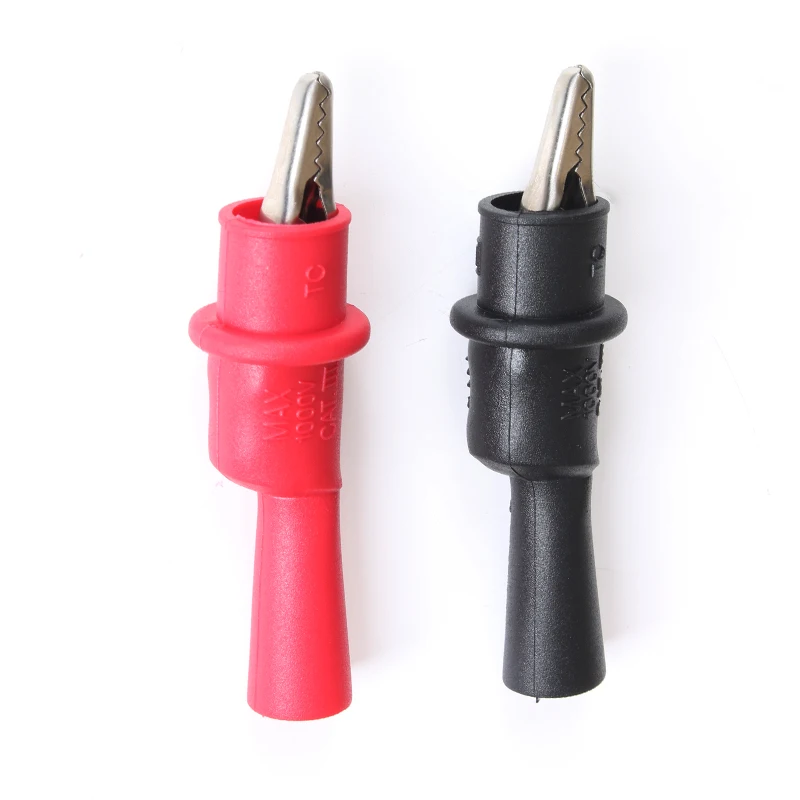 Prodotto - 2pcs/set Insulated Test Lead Meter Alligator Clip High ...