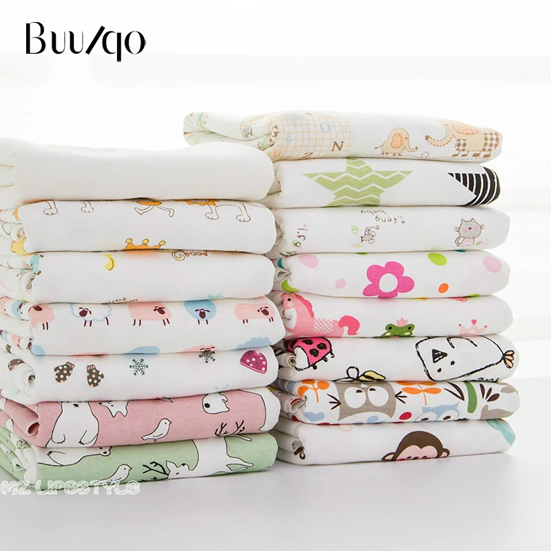 Buulqo Printed Baby cotton knitted fabric stretch knitted jersey fabric ...