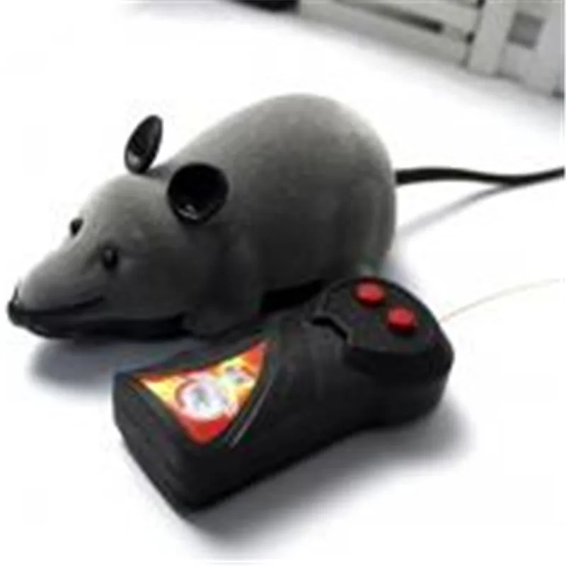 Black White Funny Pet Cat mice Toy Wireless RC Gray Rat Mice Toy Remote ...