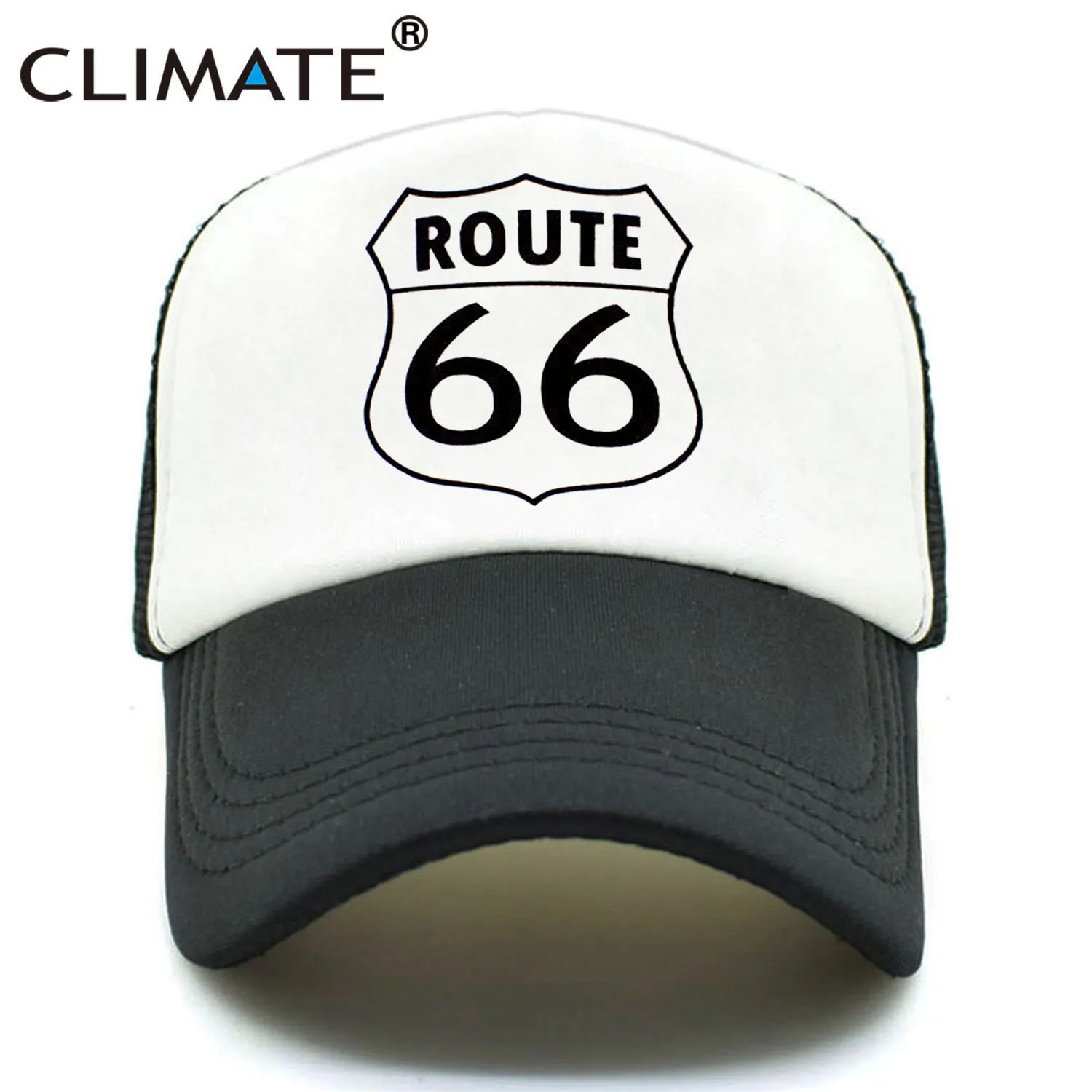 CLIMATE Men Women New Summer Trucker Caps ROUTE 66 Cool Summer Black ...