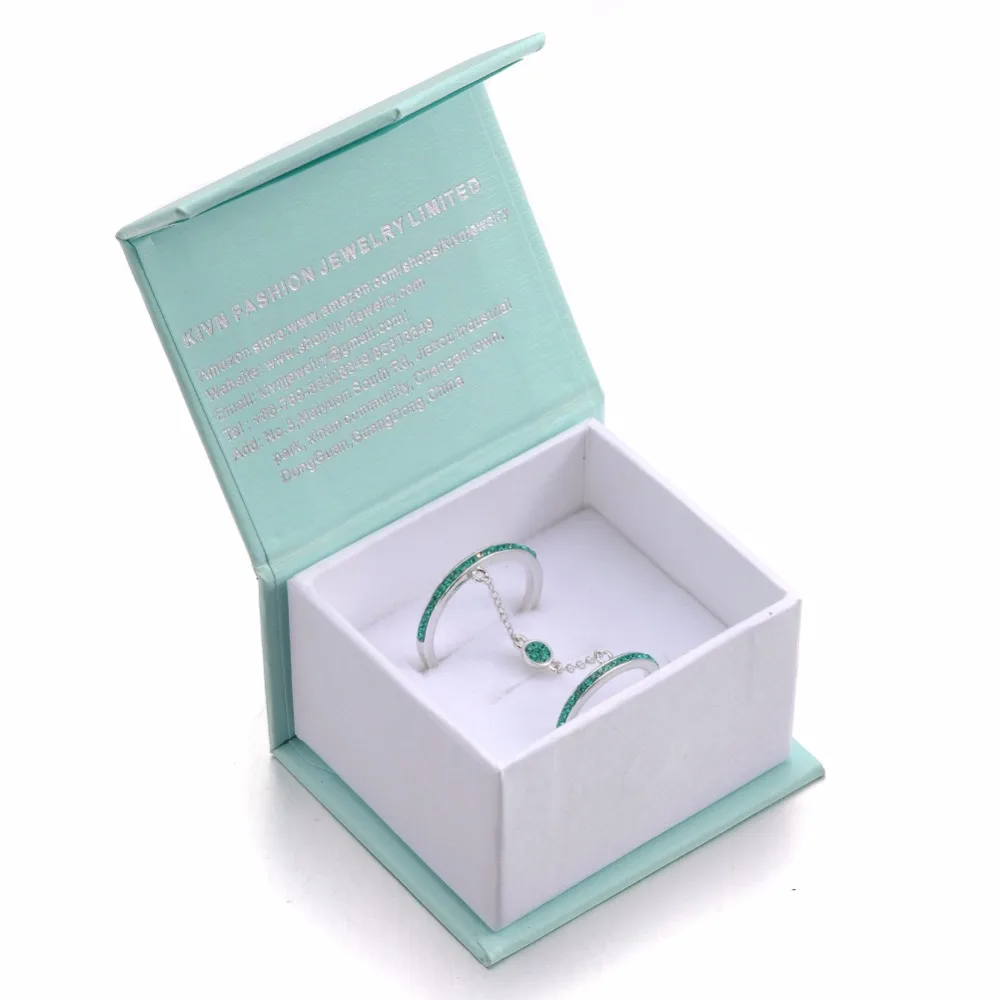 KIVN, Модная бижутерия, связанная цепочка, крошечные нежные кольца на ...