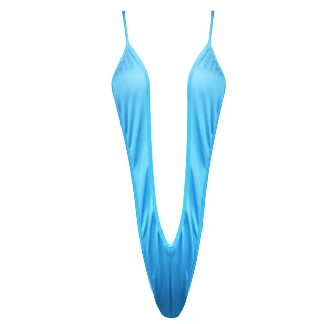 Sexy One Piece Swimsuit Deep V Shaped Monokini Girls Beach Wear Bathing