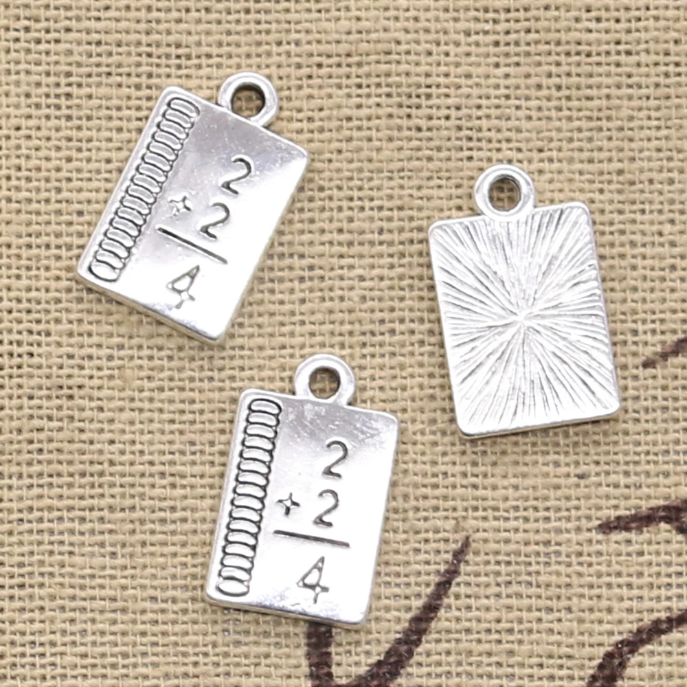 20pcs-Charms-Study-Math-Book-17x10mm-Antique-Silver-Color-Pendants-DIY ...
