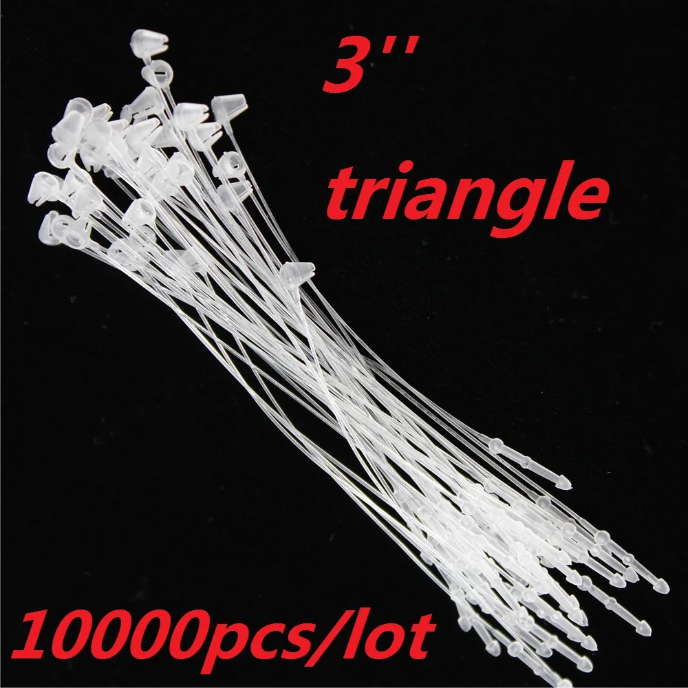10000 Pcs/lot 3" Transparent Garment Price Tag Barbs Security Loop snap ...