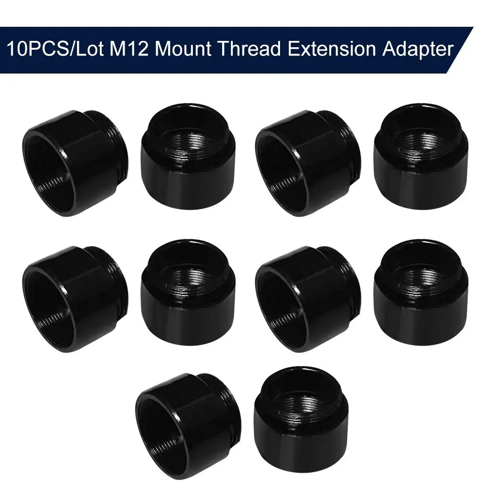10PCS/Lot M12 Mount Thread Extension Adapter Zinc Alloy Extender M12 ...