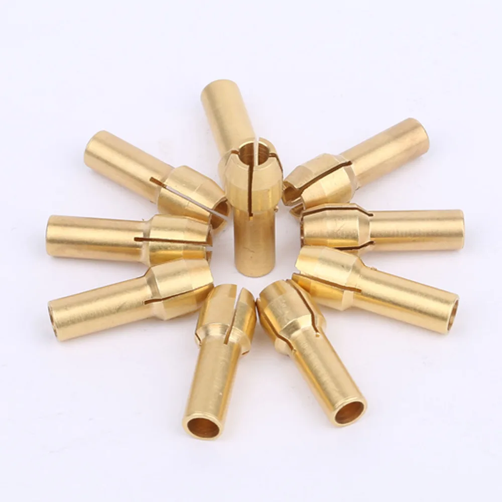 10Pcs Dremel Accessories 3.2 mm Brass Collet Mini Drill Chuck Dremel ...