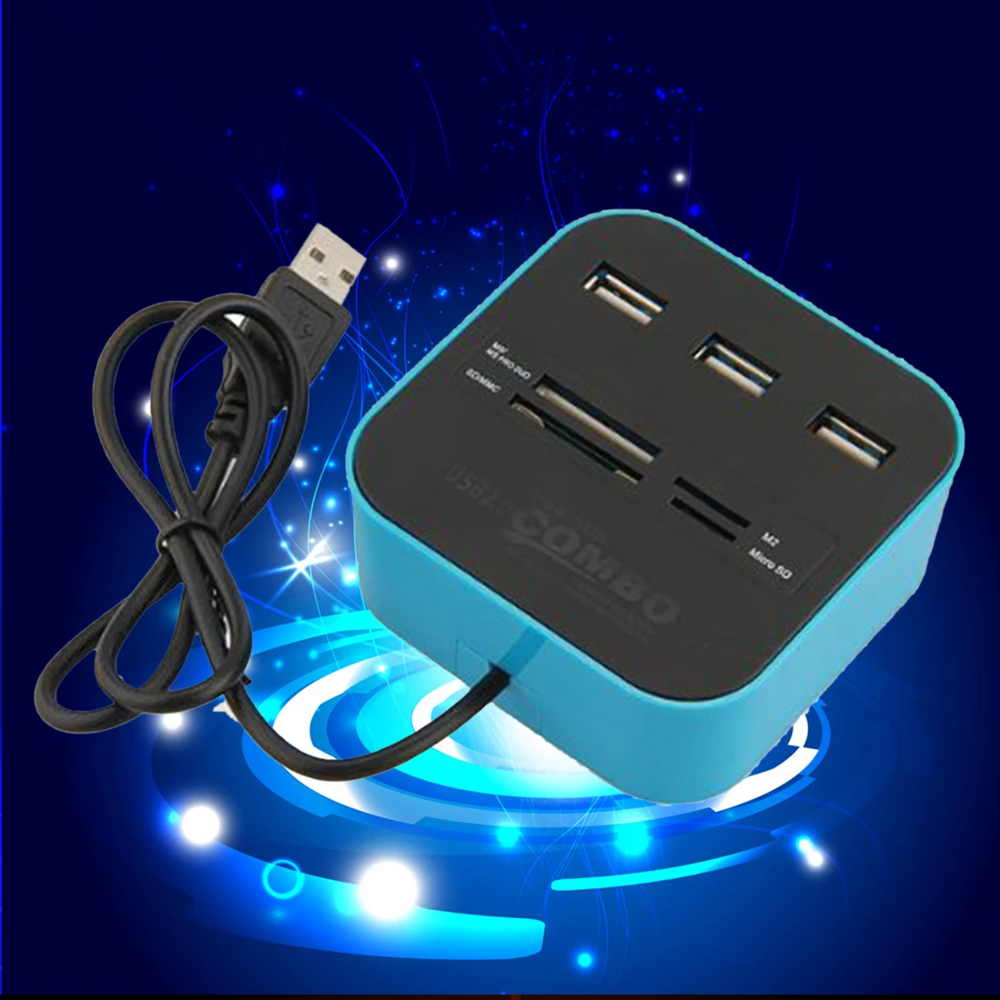 3 Ports Usb Hub High Speed Usb 2 0 Hub With Multi Card Reader Combo