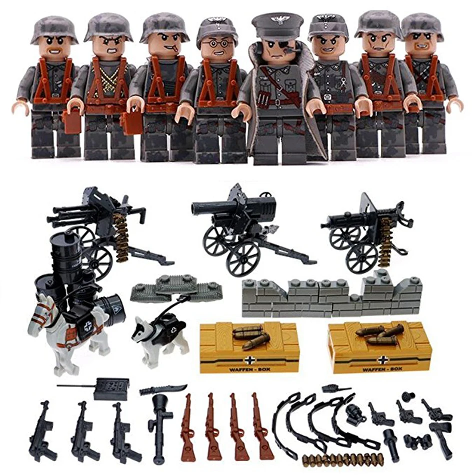 Brinquedos 4pcs/lot Military Army Minnie Weapon Soldier Building Blocks ...