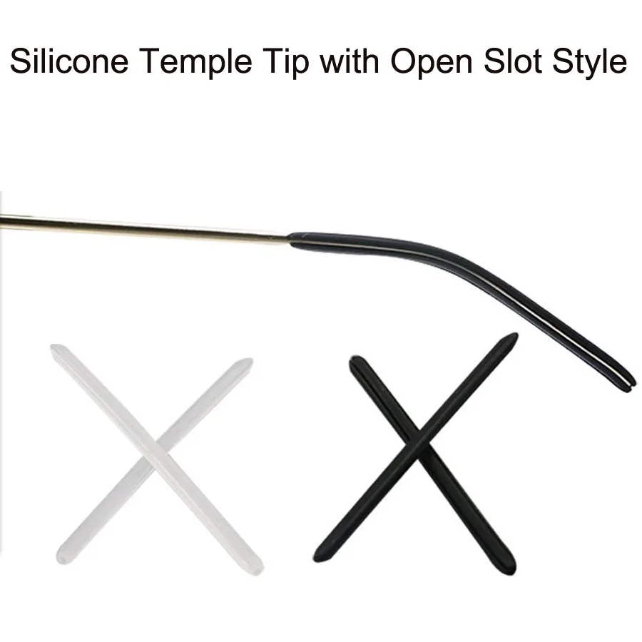 New 200pieces100pairseyeglasses Soft Silicone Open Slot Style Temple
