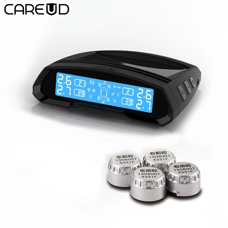 careud tpms solar LCD 4 min external sensors psi bar USB tpms tools car ...