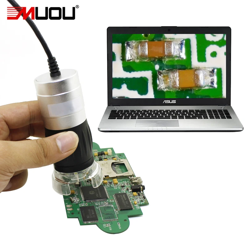 Handheld Digital Microscope USB Electron Magnifier Full Metal Scale ...