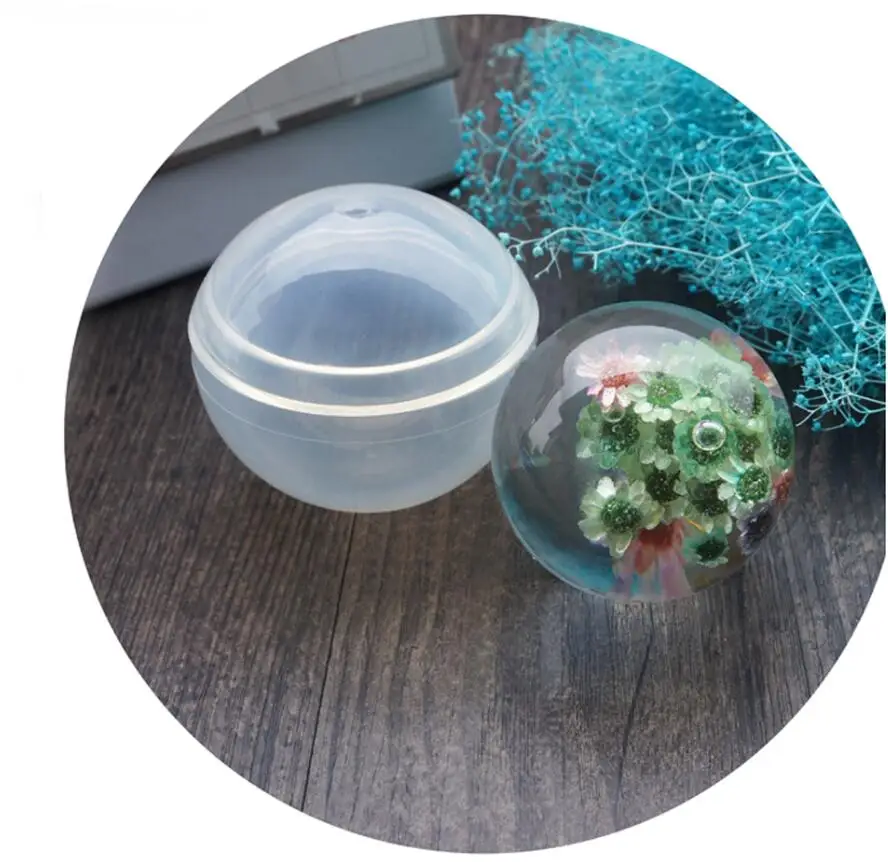 DIY Ball Sphere Silicone Mold Dried Flower Specimen Make Jewelry ...