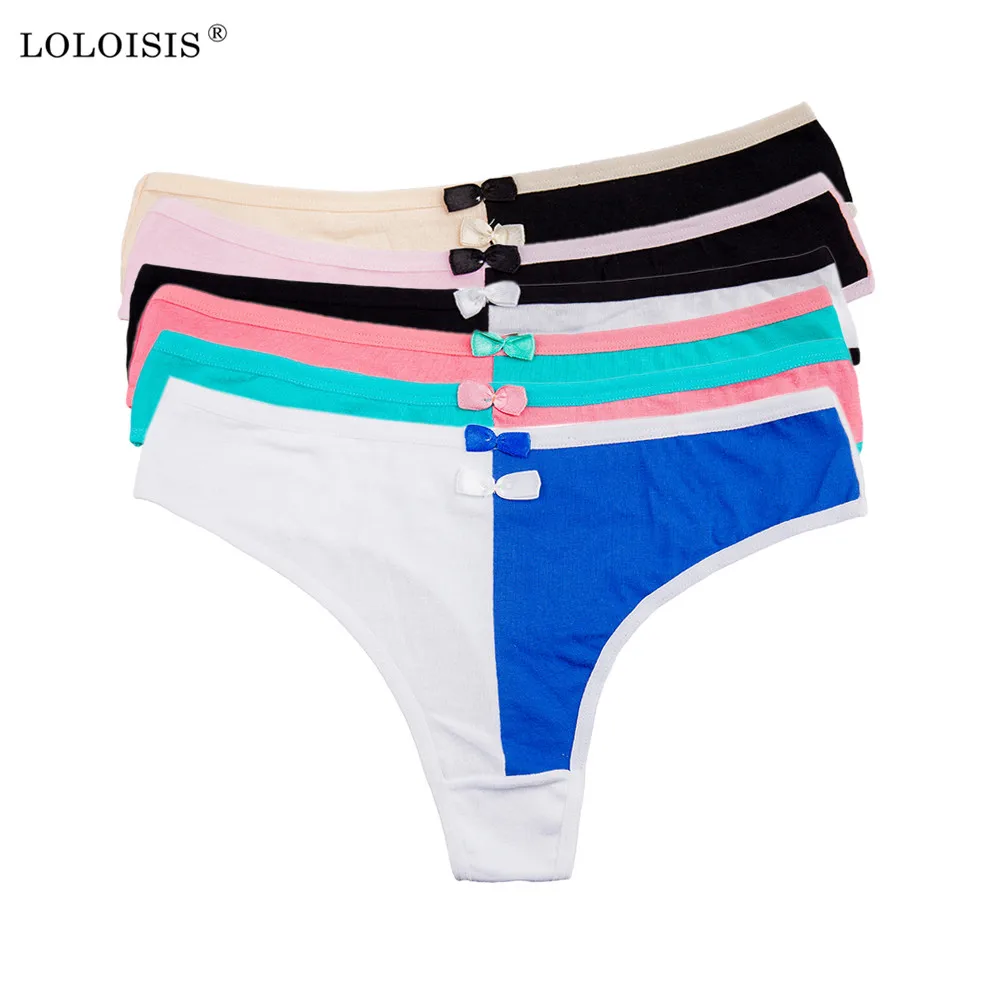LOLOISIS Underwear Women Sexy Thongs And G Strings Cotton Panties ...