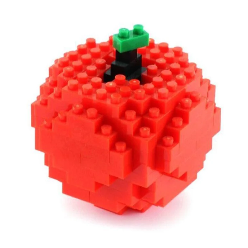 DIY Fruit Building Blocks Apple Banana Figure Assemble Toy Small ...