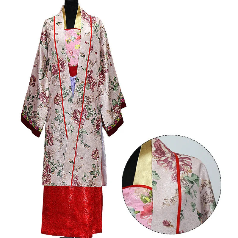 Chinese Ancient Tang Dynasty Noble Women Robe Gown New Print Flower ...