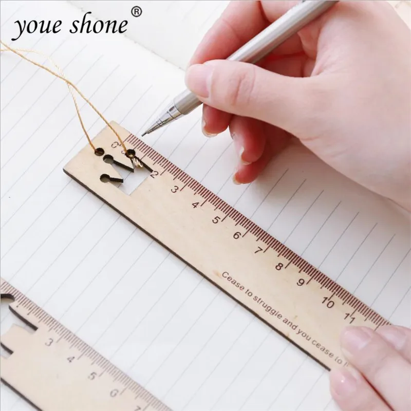 1pcs Wooden Rulers Korean Cartoon Straight Ruler Pendant ...