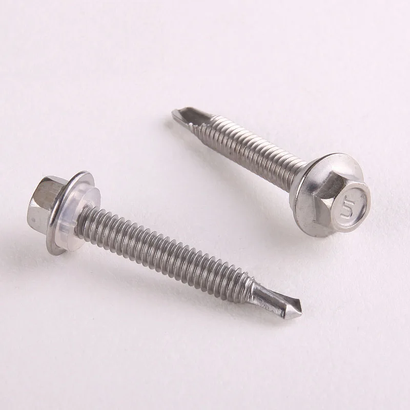 5PCS 410 Stainless Steel Hex Washer Self Drilling Padded Hex Self ...