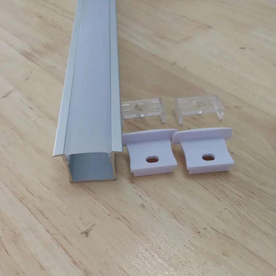 10Pack x 2.5m Deep U led Aluminium Channel profile with cover,Mounting ...