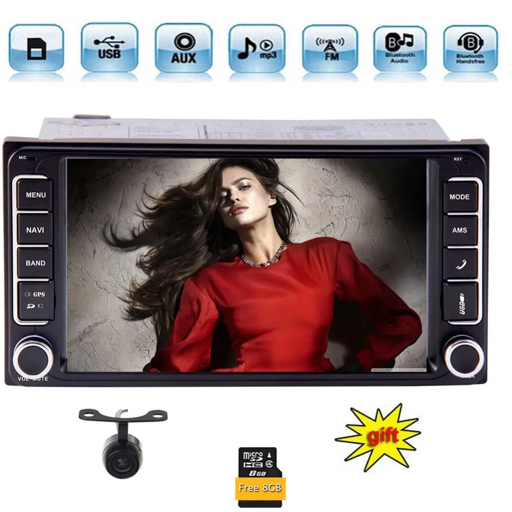 Double Din 7" Capacitive Touch Screen Head Unit Auto Car Radio Stereo ...