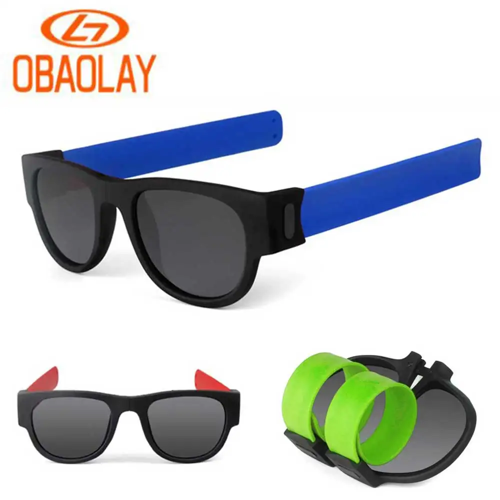 OBAOLAY Protable Foldable Sunglasses Polarized Slappable Bracelet Sun ...