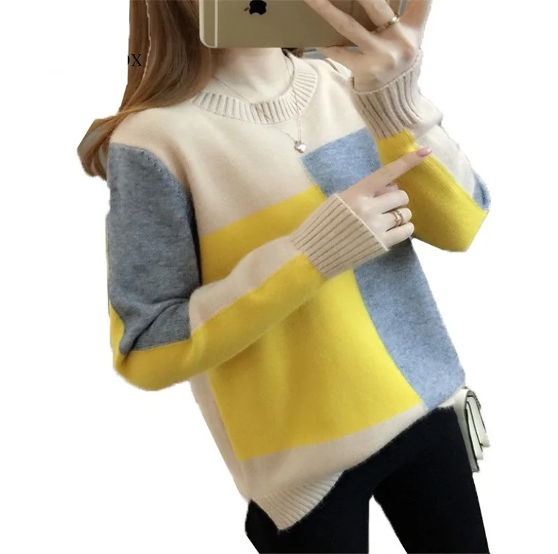 Sweater Women Pullover Pull Femme Hiver Knitwear Loose Warm Sweaters ...