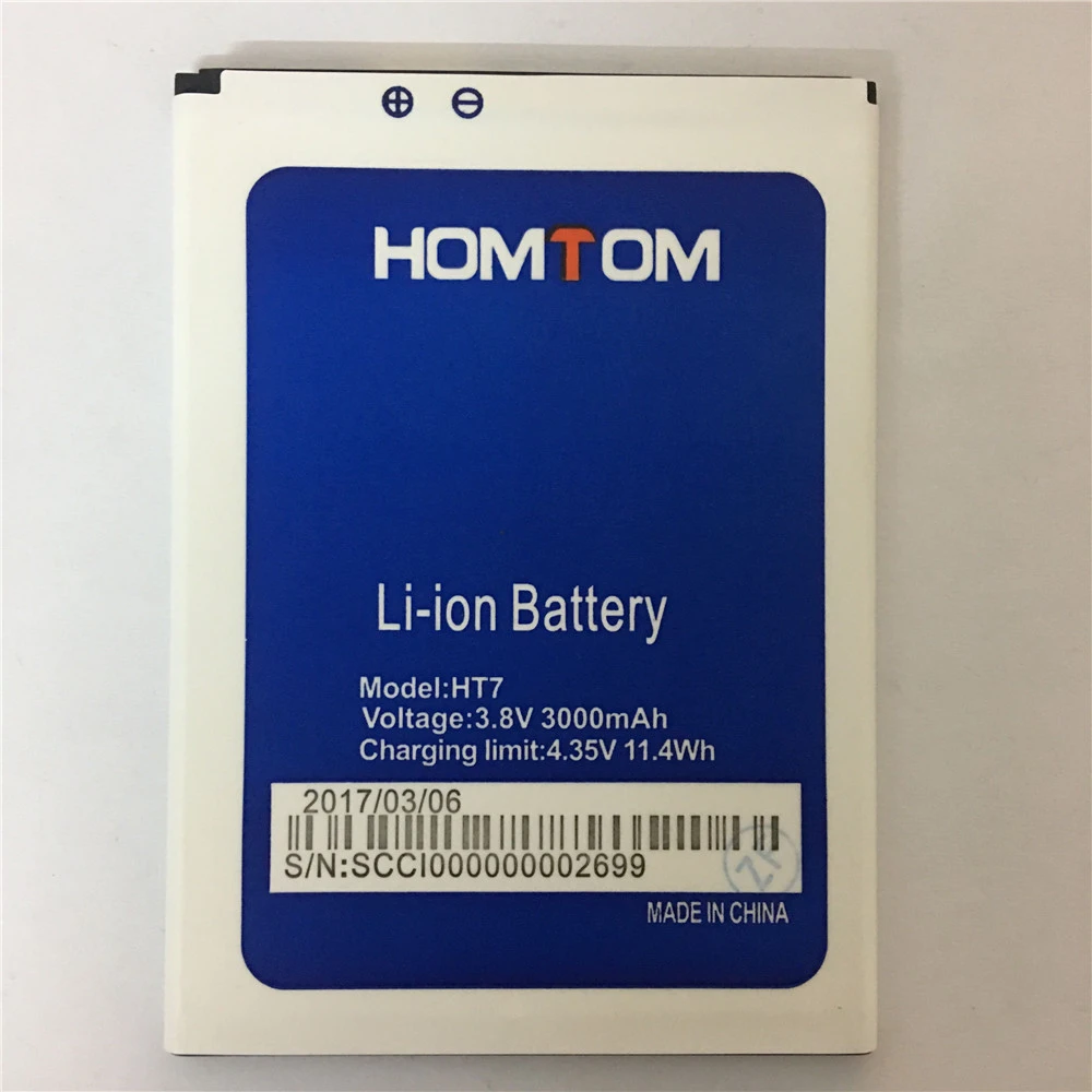 3000mAh 3.8V Battery For HOMTOM HT7 HT7 Pro Li ion Mobile Phone ...