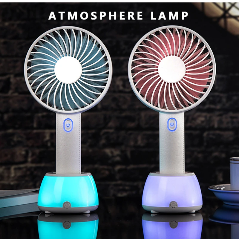 Portable Fan Hand Fan 3 Speeds Adjustable Mini Fan 2000mAh USB ...