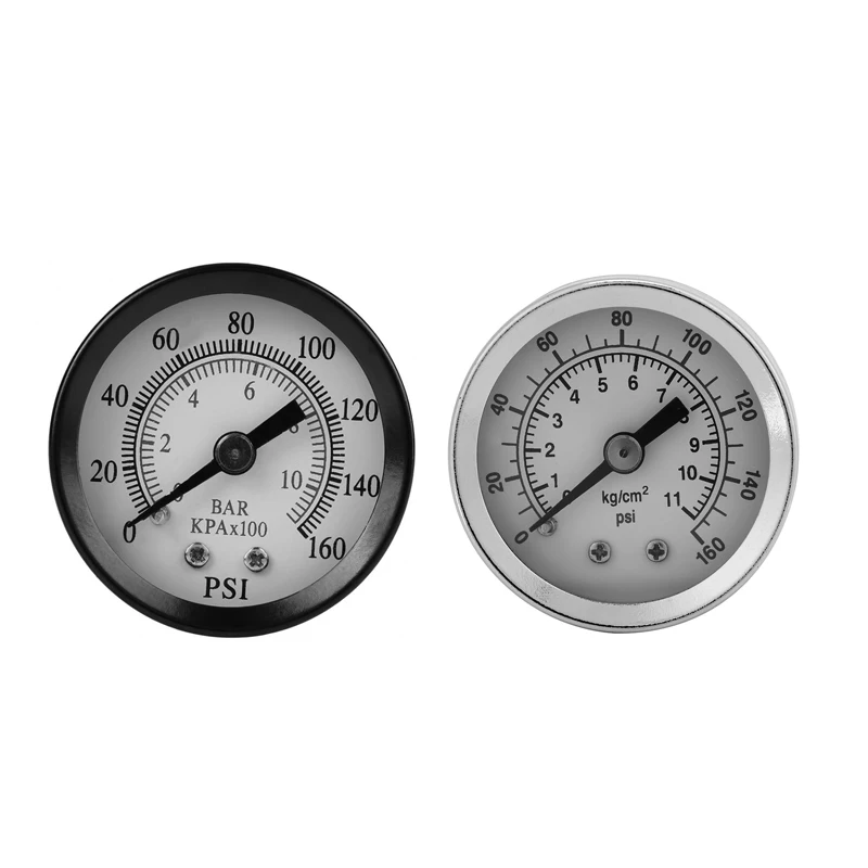 0 160psi 0 10bar 1 8 NPT Thread Pressure Gauge Manometer For Fuel Air 0 160psi 0 10bar 1 8 NPT Thread Pressure Gauge Manometer For Fuel Air