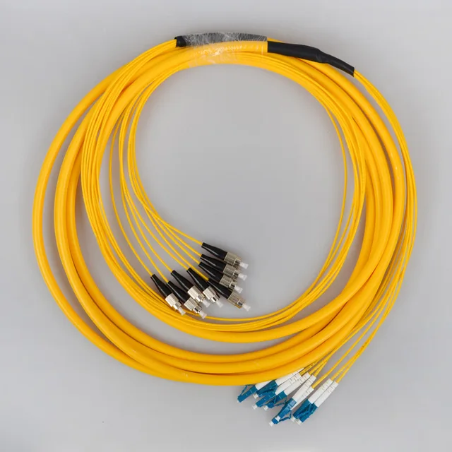 12 core Fiber Optic Bundle Patch Cord SC FC ST Single Mode fiber ...