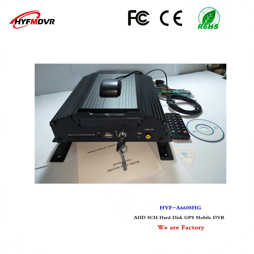 Posicionamento GPS mdvr H.264 wide tensão host de monitoramento 8 canais gravador de vídeo em ...