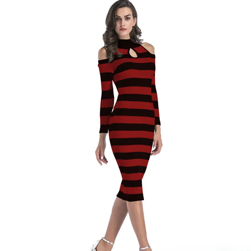 Volocean 2019 Dress Women Strapless Autumn Dresses Knitting Women Solid