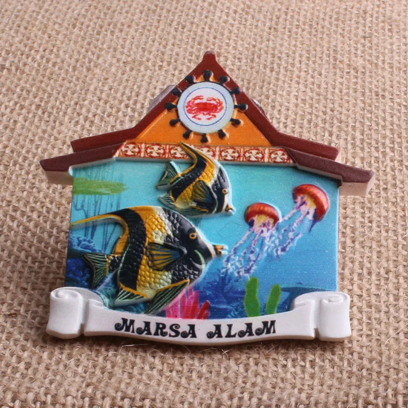 Sharm El Sheikh Marsa Alam Red Sea Fish Resin Fridge Magnet World ...