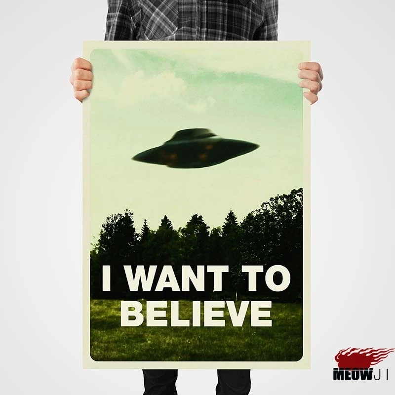 2017 New X Files I Want To Believe UFO Alien Mysteria TV Poster Home ...