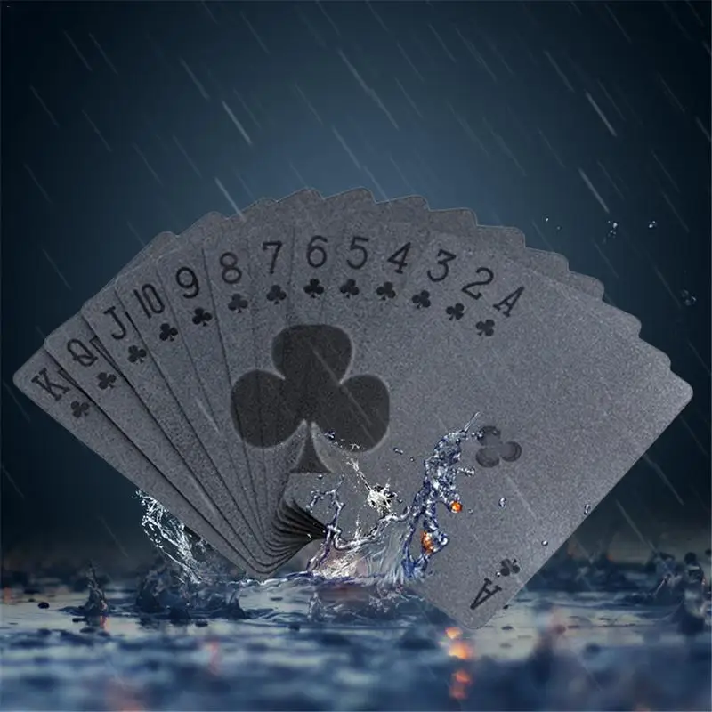 2019 Hot Durable Black Matte Plastic Poker Cards PET Waterproof ...