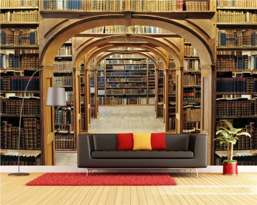 beibehang-Custom-wallpaper-photo-wallpaper-mural-classical-library ...