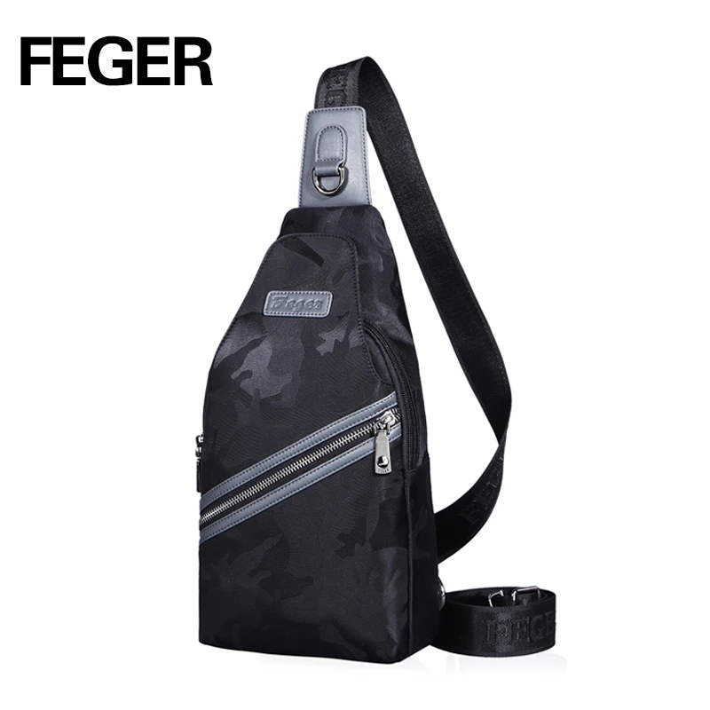 Feger Fashion Brand Men Chest Pack Handbag Oxford Messenger Bag ...