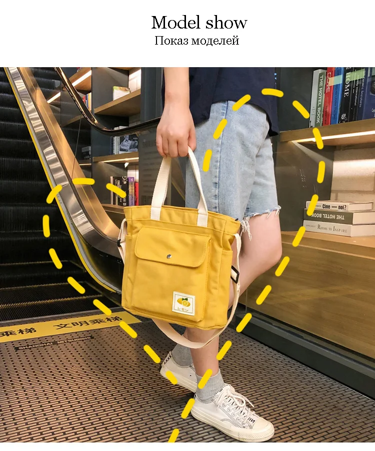 Модная Холщовая Сумка Harajuku, женские сумки на плечо, Холщовая Сумка ...