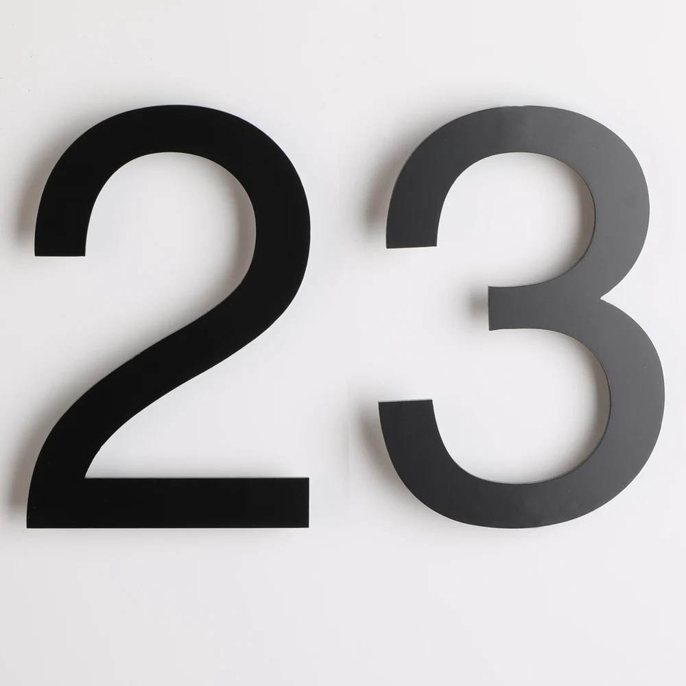5 Inch Floating House Numbers Door Sign Mounted, Stainless Steel 18-8 ...