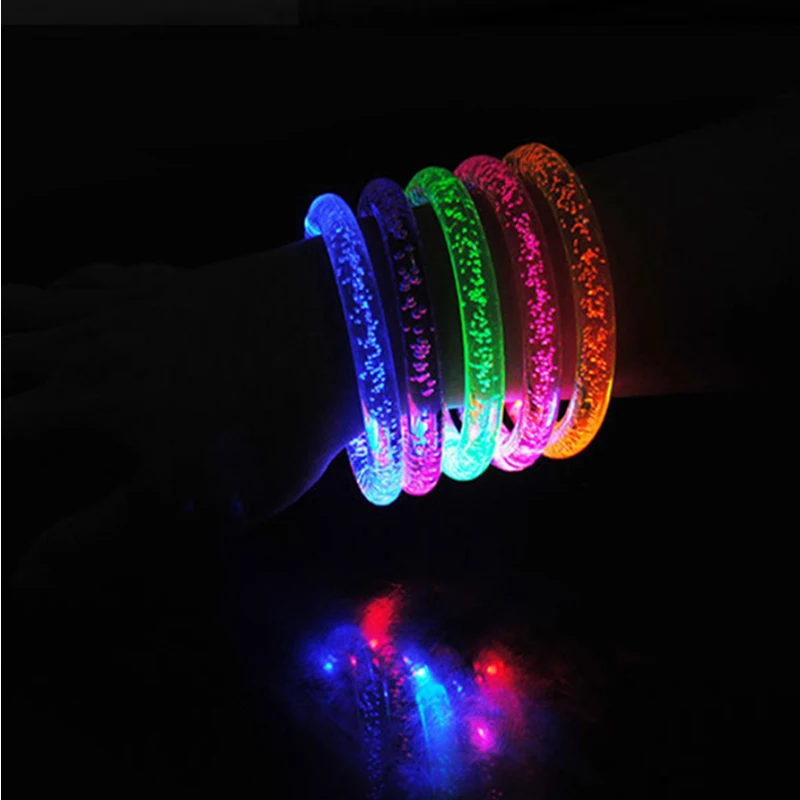 50pcs/lot Colorful LED Bracelet luminous Light up Bracelet Flashing ...