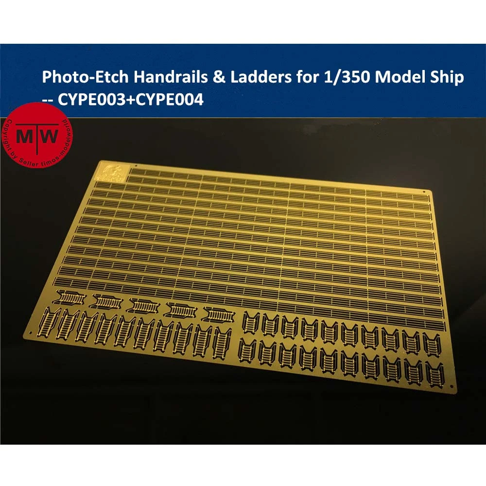 Photo-etched Pe Handrail & Ladder For 1/350 Scale Model Ship Kit (2pcs ...