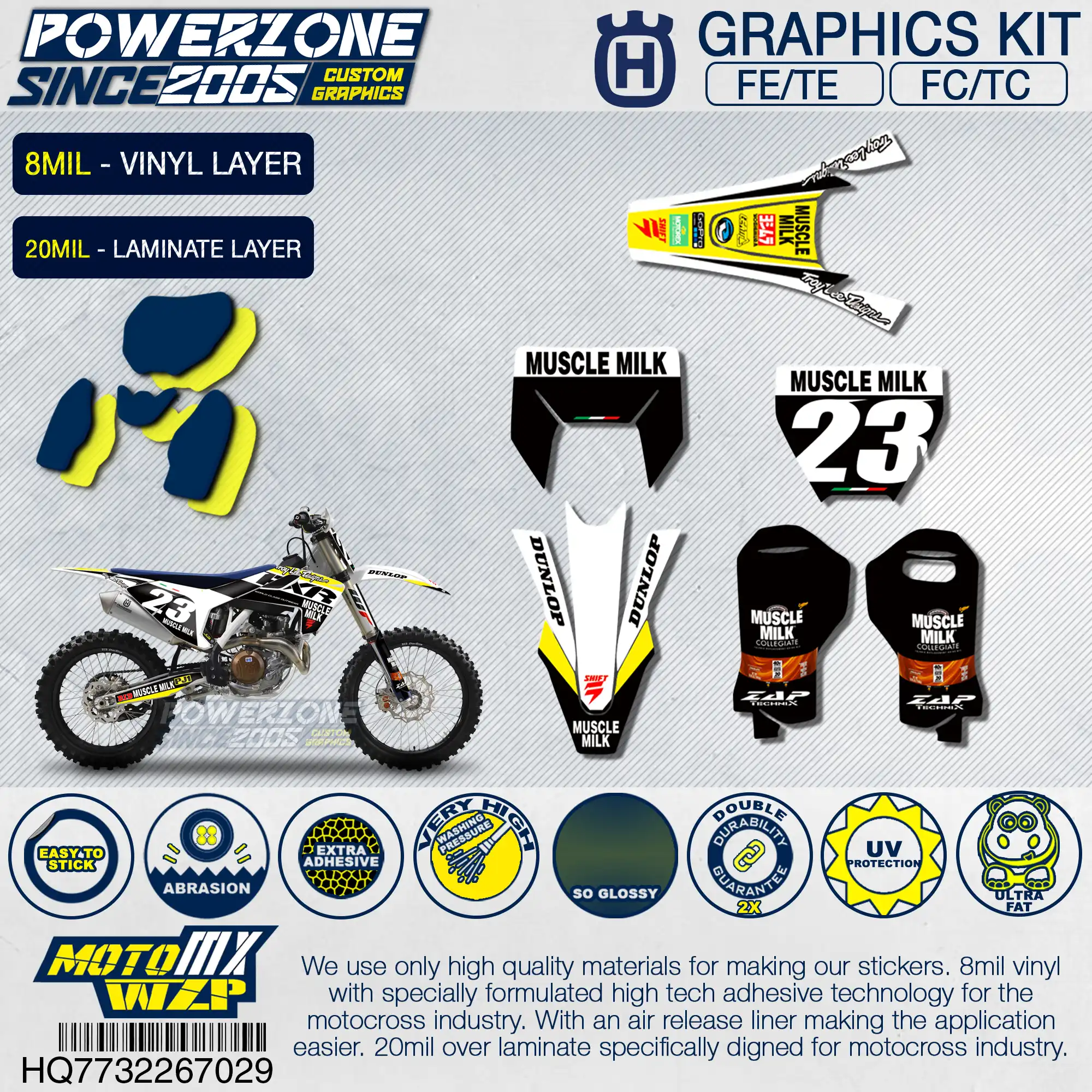 Customized Team Graphics Backgrounds Decals 3M Custom Stickers FXR Kit ...