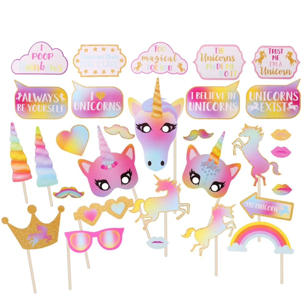Unicorn Photo Booth Props